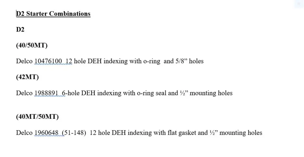 D2 electric starter conversion for main engine | Forum - ACMOC