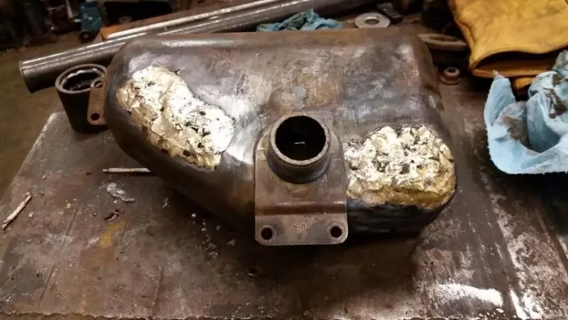 Repairing and reconditioning a pony motor fuel tank with electrolysis ...